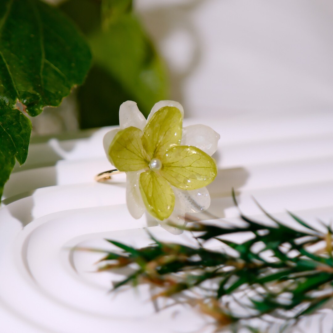 Handmade Dried Flower Rings, Summer Cocktail Rings Adjustable, Dried ...