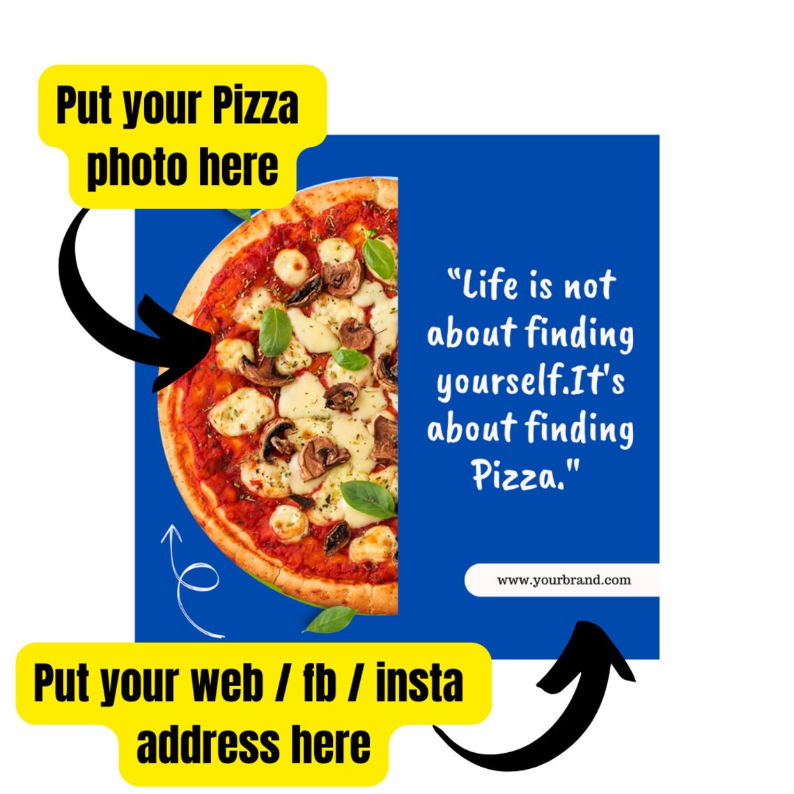 Editable 45 Pizza Funny Quotes Templates - Etsy