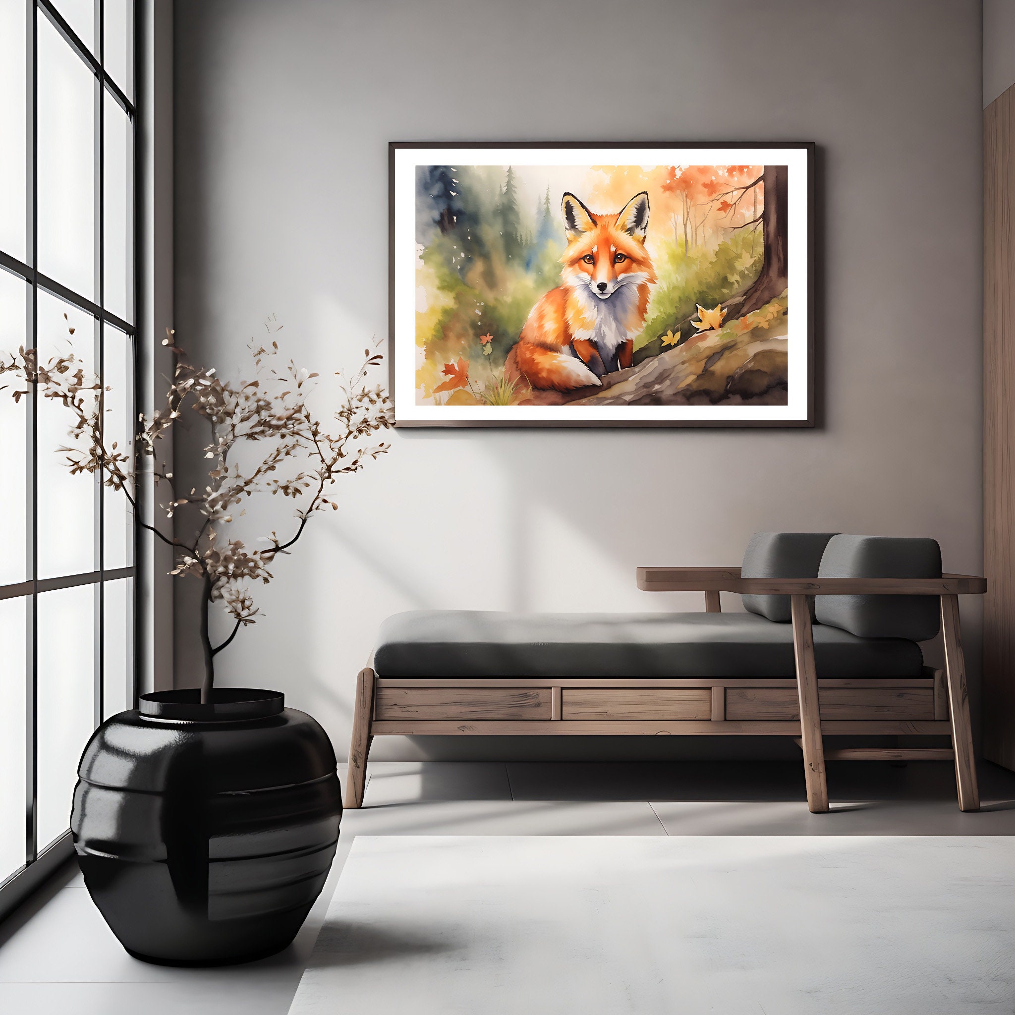 Fox Forest Pack 5 Digital Art PNG 400 Wall Art Decor Gift - Etsy