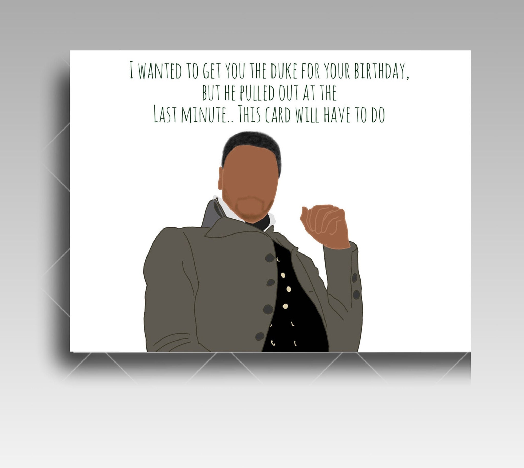 Bridgerton Duke Birthday Card, Funny Rude Card for Friends Family ...