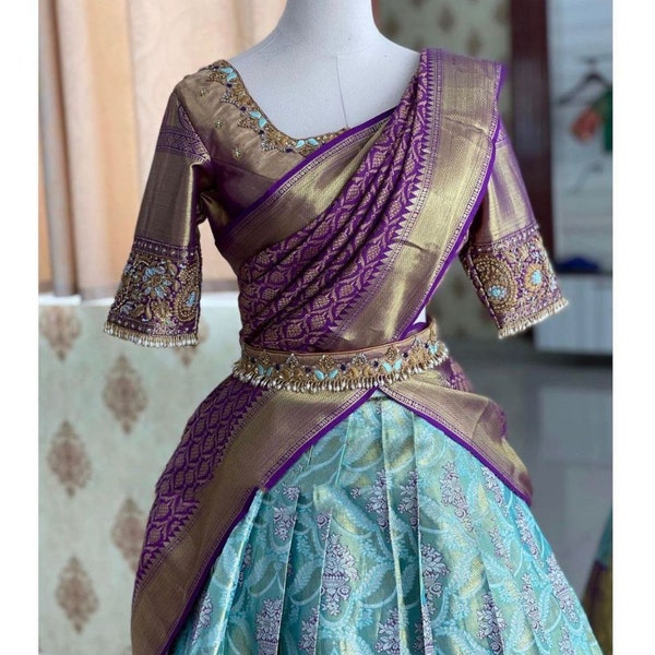 Blue Half Saree - Etsy