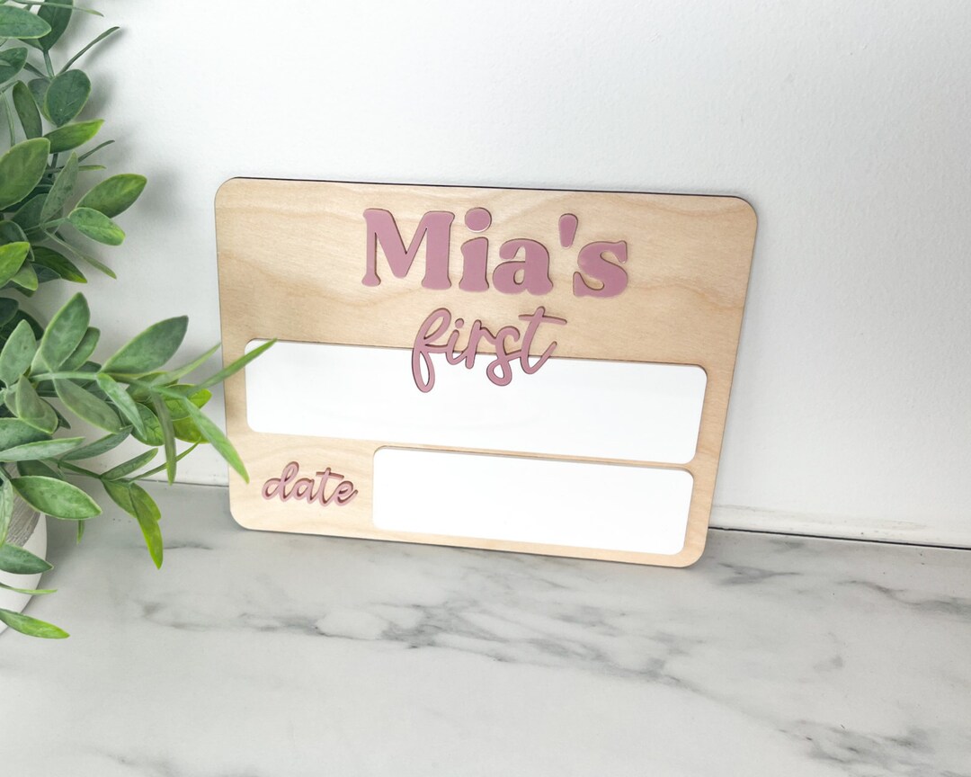 Baby's First Milestone Sign, Milestone White Board, Custom Baby Sign ...