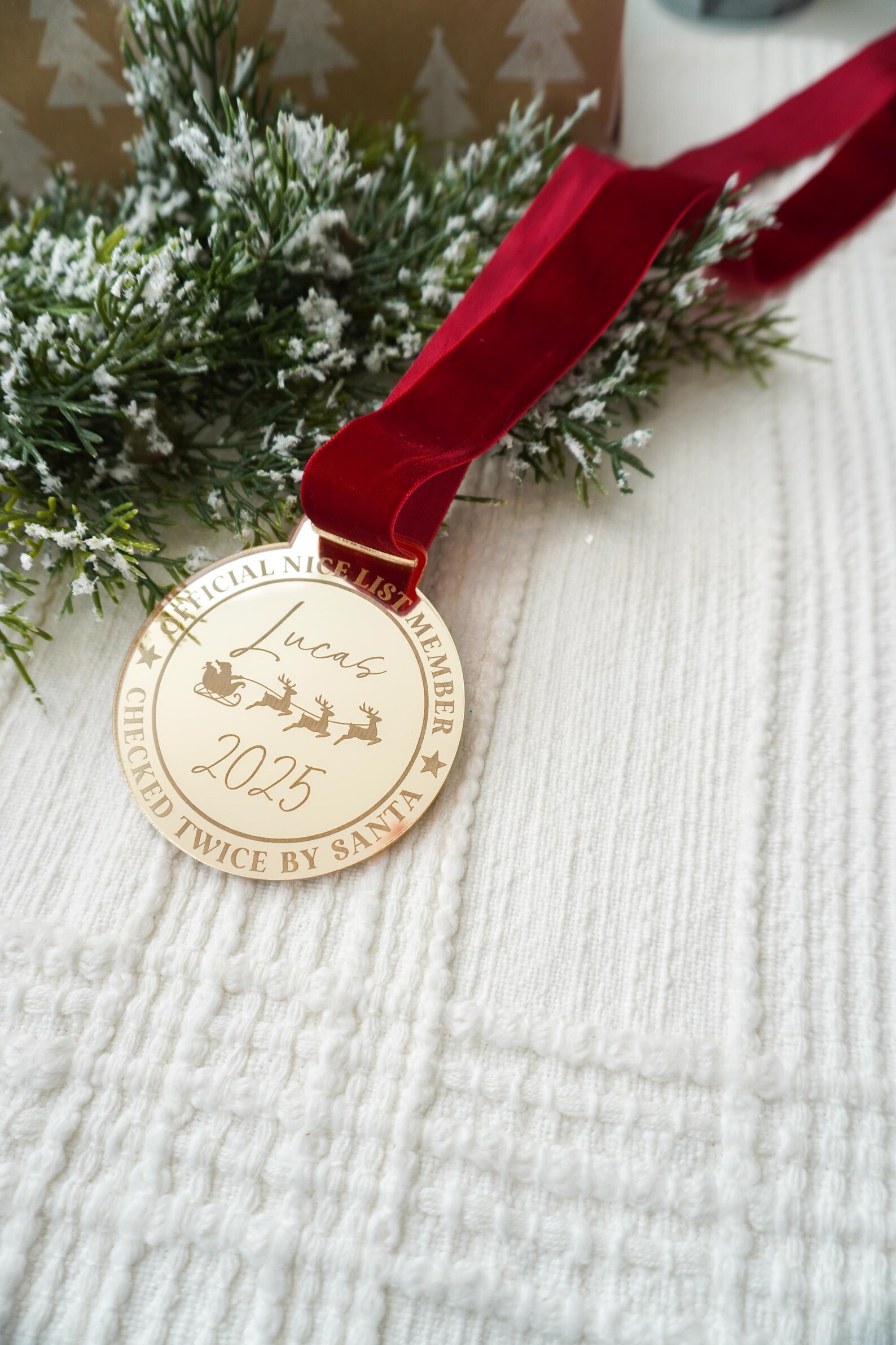 Personalized Santa Nice List Award W/ Custom Letter, Official Nice List ...