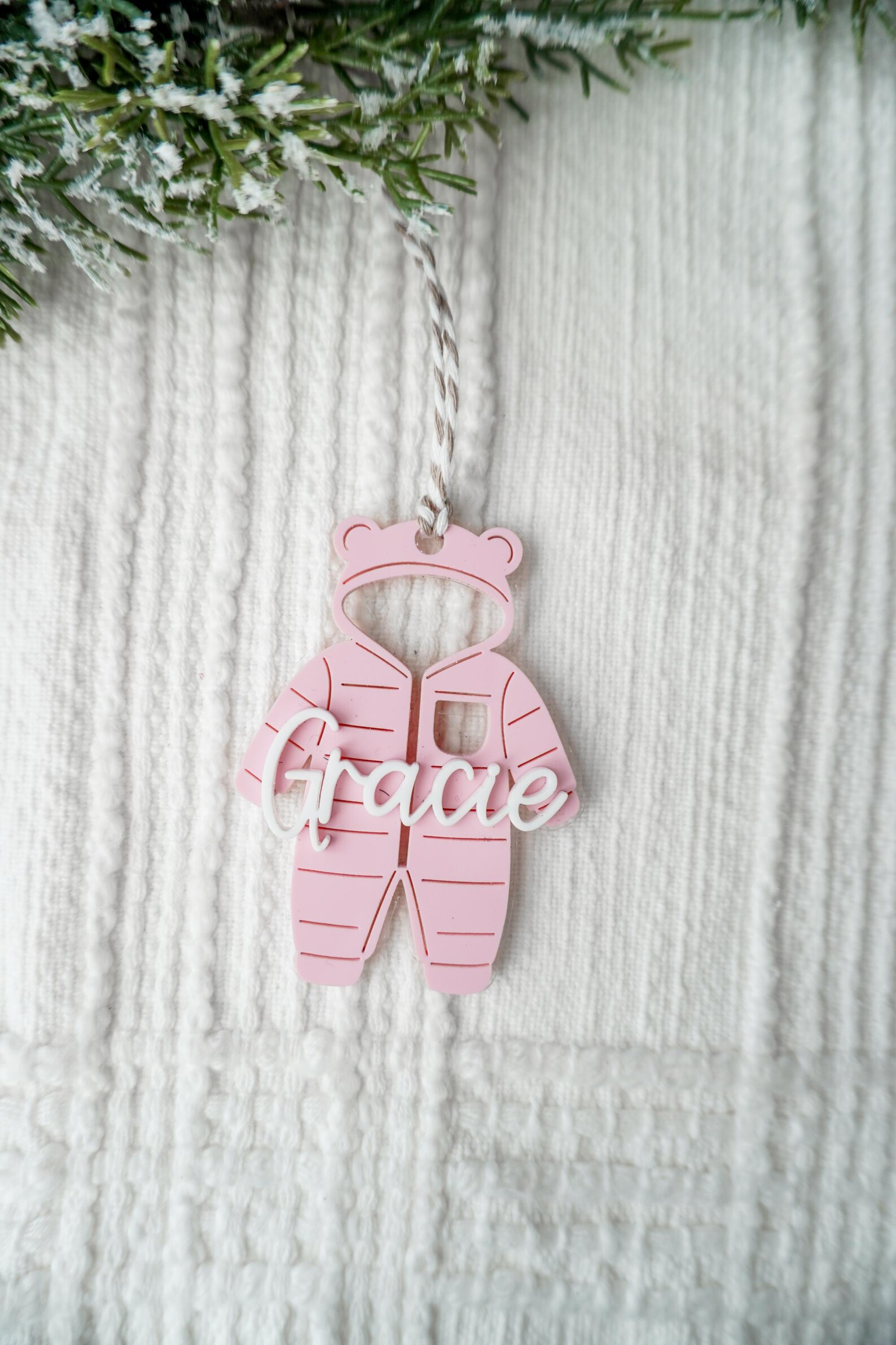 Baby Bear Outfit Ornament | Personalized Baby’s First Christmas ...
