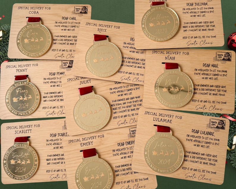 Personalized Santa Nice List Award W/ Custom Letter, Official Nice List ...