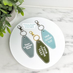 Personalized Motel Keychain Custom Text Engraved Perfect for Gifts ...