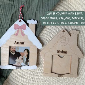 DIY Gingerbread House Photo Ornament, Color-your-own Personalized ...