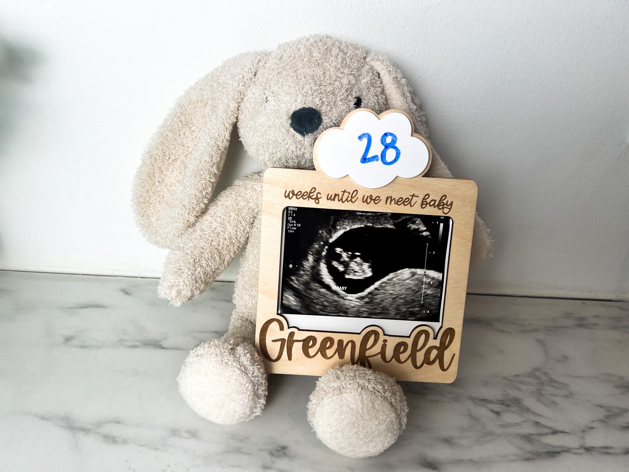 Magnetic Ultrasound Countdown Frame, Pregnancy Announcement, Baby ...