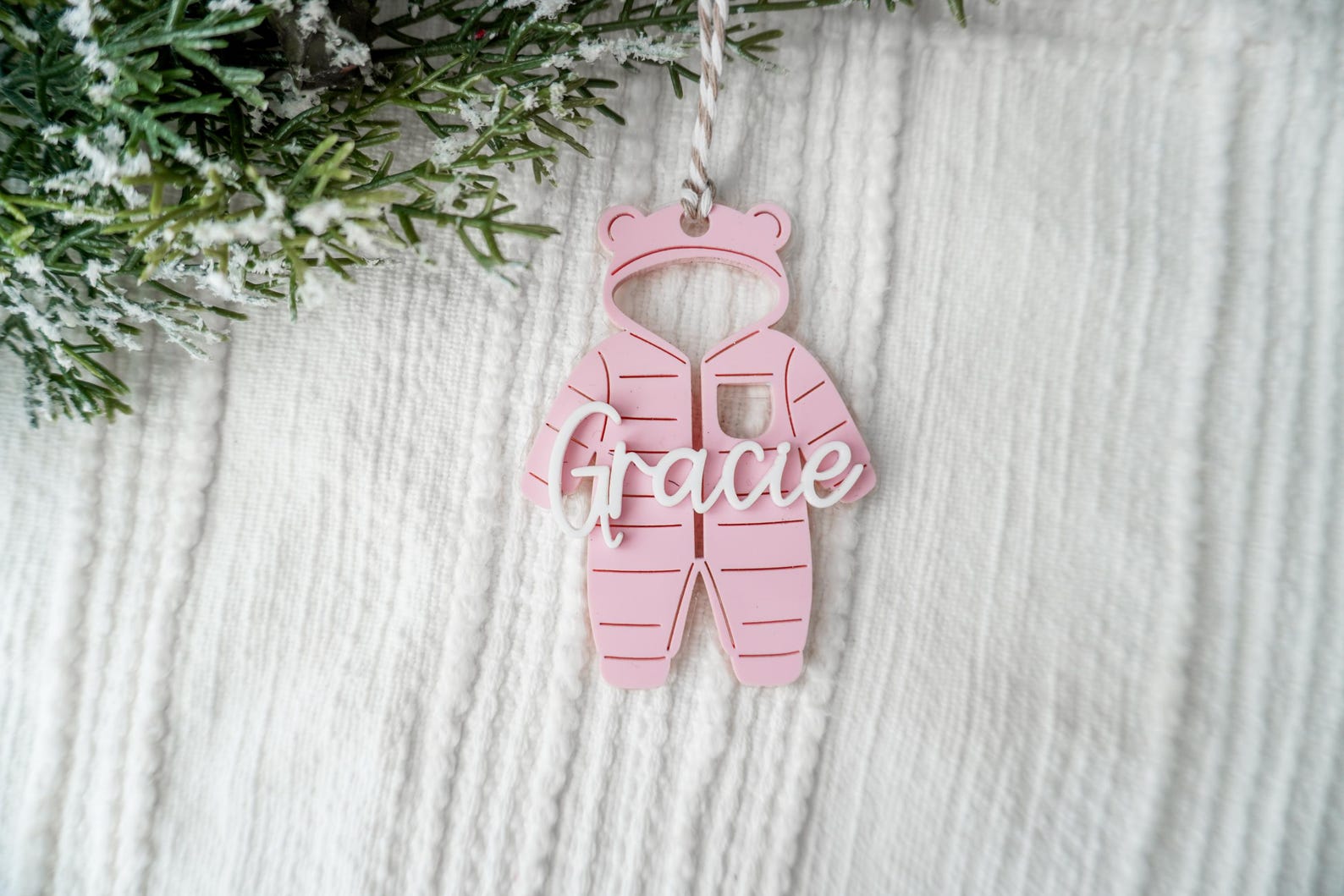 Baby Bear Outfit Ornament | Personalized Baby’s First Christmas ...