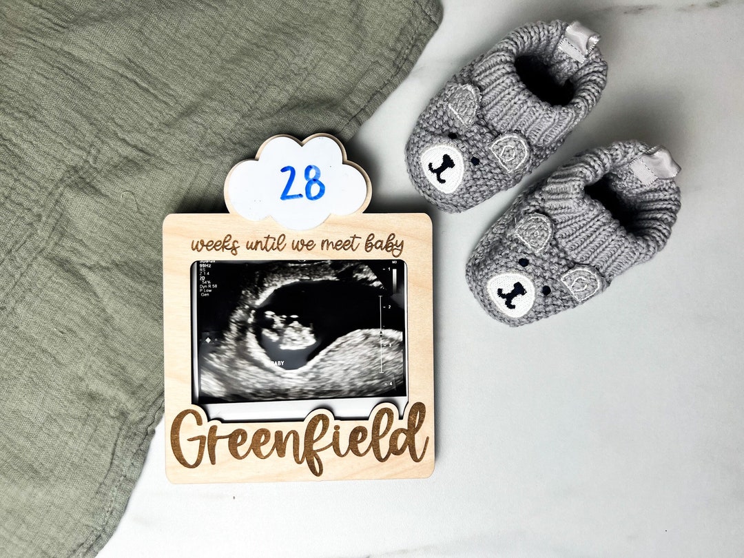Magnetic Ultrasound Countdown Frame, Pregnancy Announcement, Baby ...