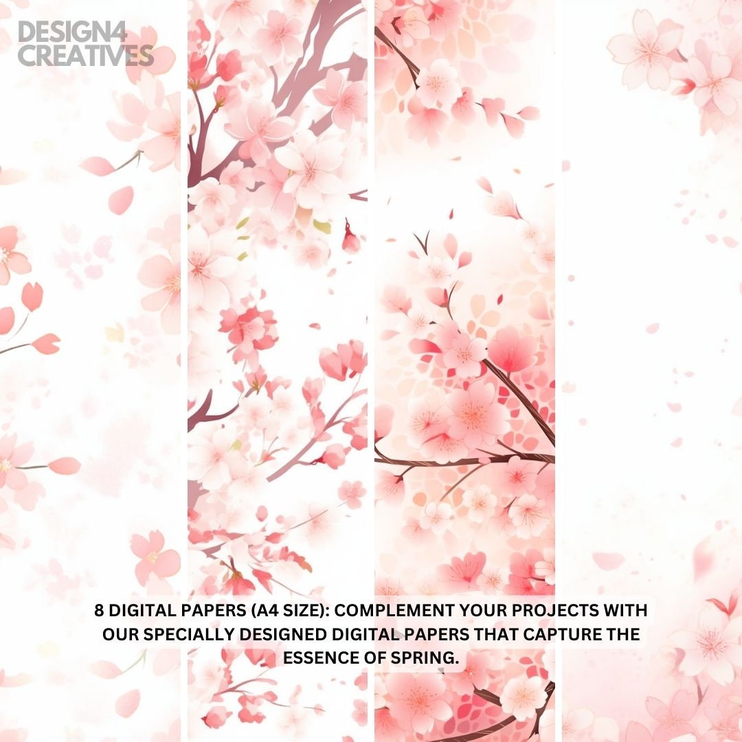 Spring Blossom Watercolor Tree - Clipart & Digital Papers for Spring ...