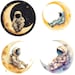 Cute Astronaut on A Moon Clipart - 14 Transparent PNG Images, 300 DPI ...
