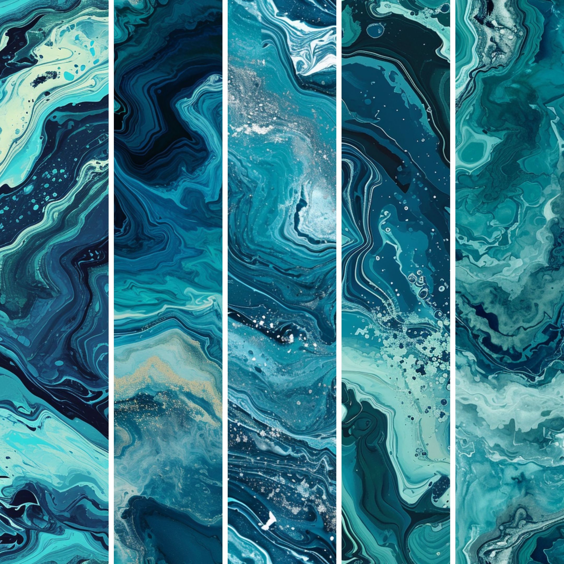 Ocean Marble Digital Paper Clipart 20 High-quality PNG Images, 300 DPI ...