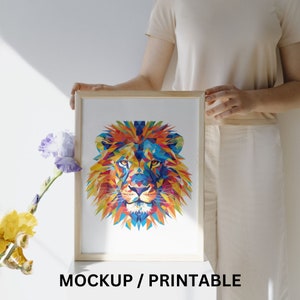Modern Cubism Lion Clipart - 4 PNG Images, Square Format - Digital ...