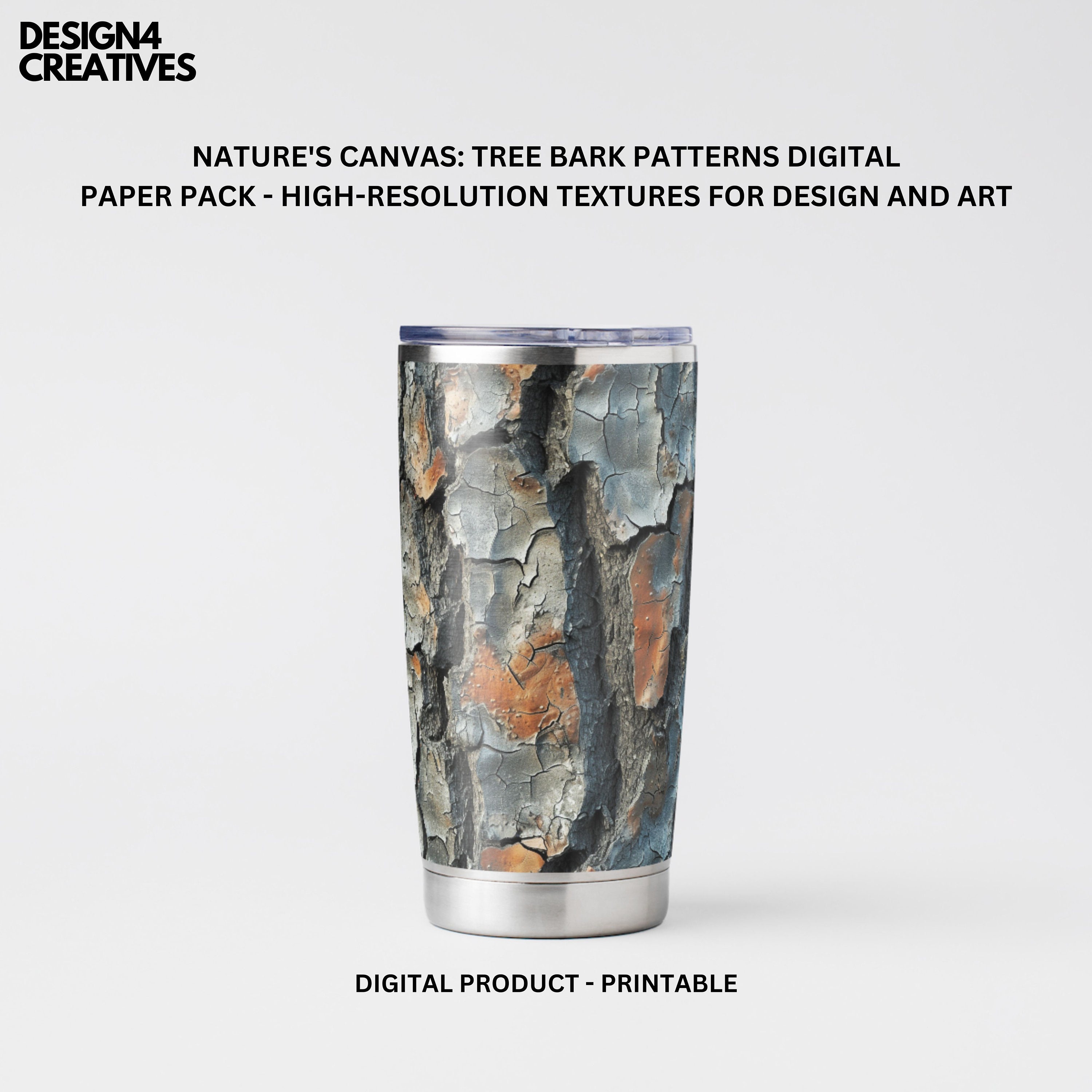 Tree Bark Digital Paper Clipart - 16 High-resolution Textures Patterns ...