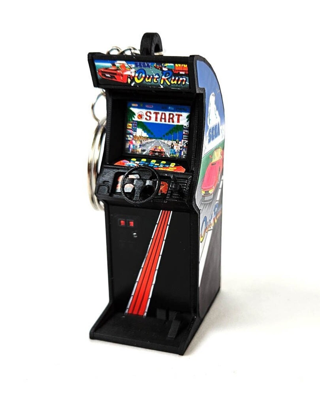 Out Run 1/24 Scale Keychain Cabinet. Miniature of the 80s Racing ...