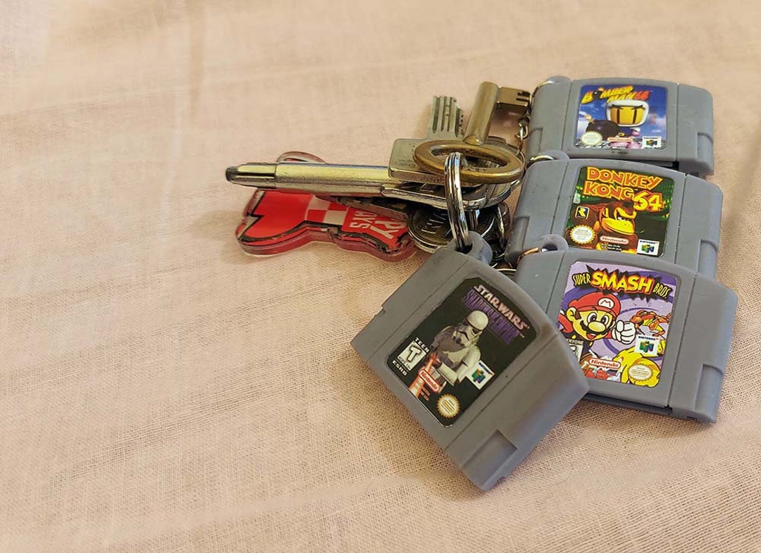 Nintendo 64 N64 Cartridge Keychain Replica Keychain Video Game Game ...