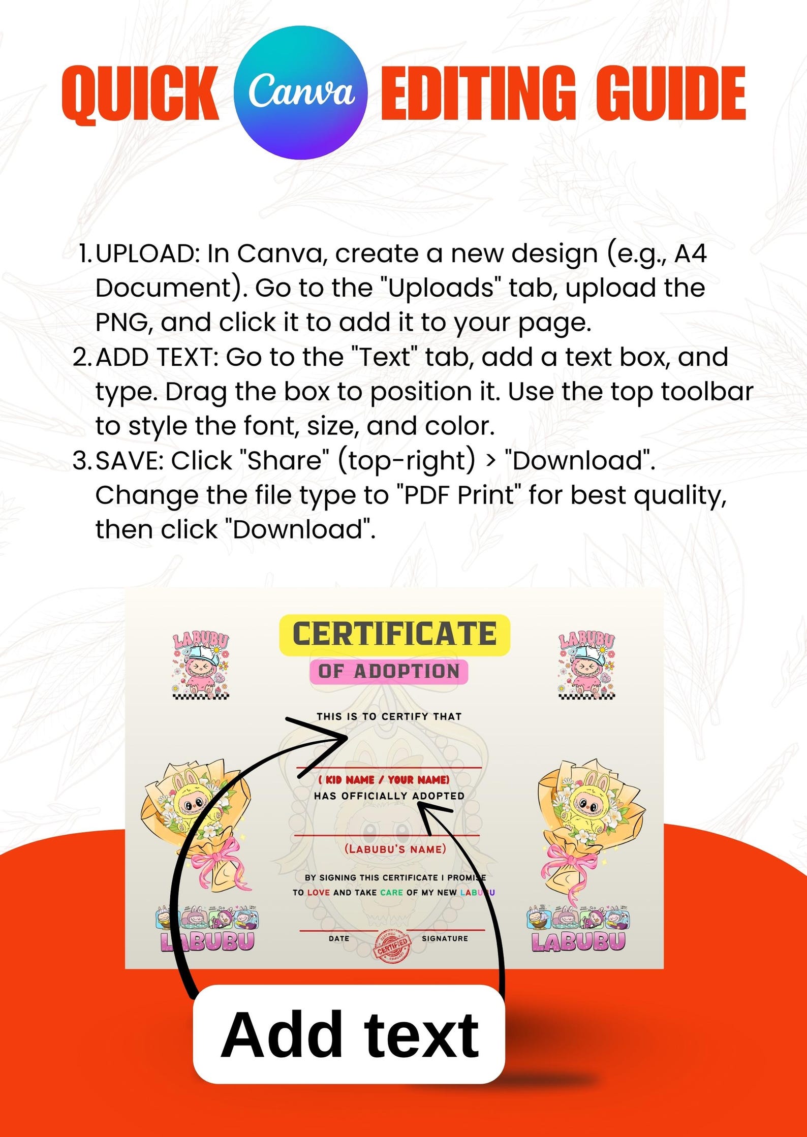 Labubu Certificate Template: Customizable Achievement Award (digital ...