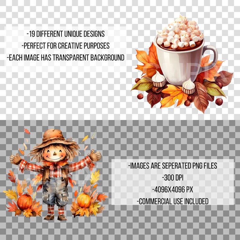Autumn Dream Clipart Pack, Autumun Png, Cozy Autumn Png, Fall Clipart ...