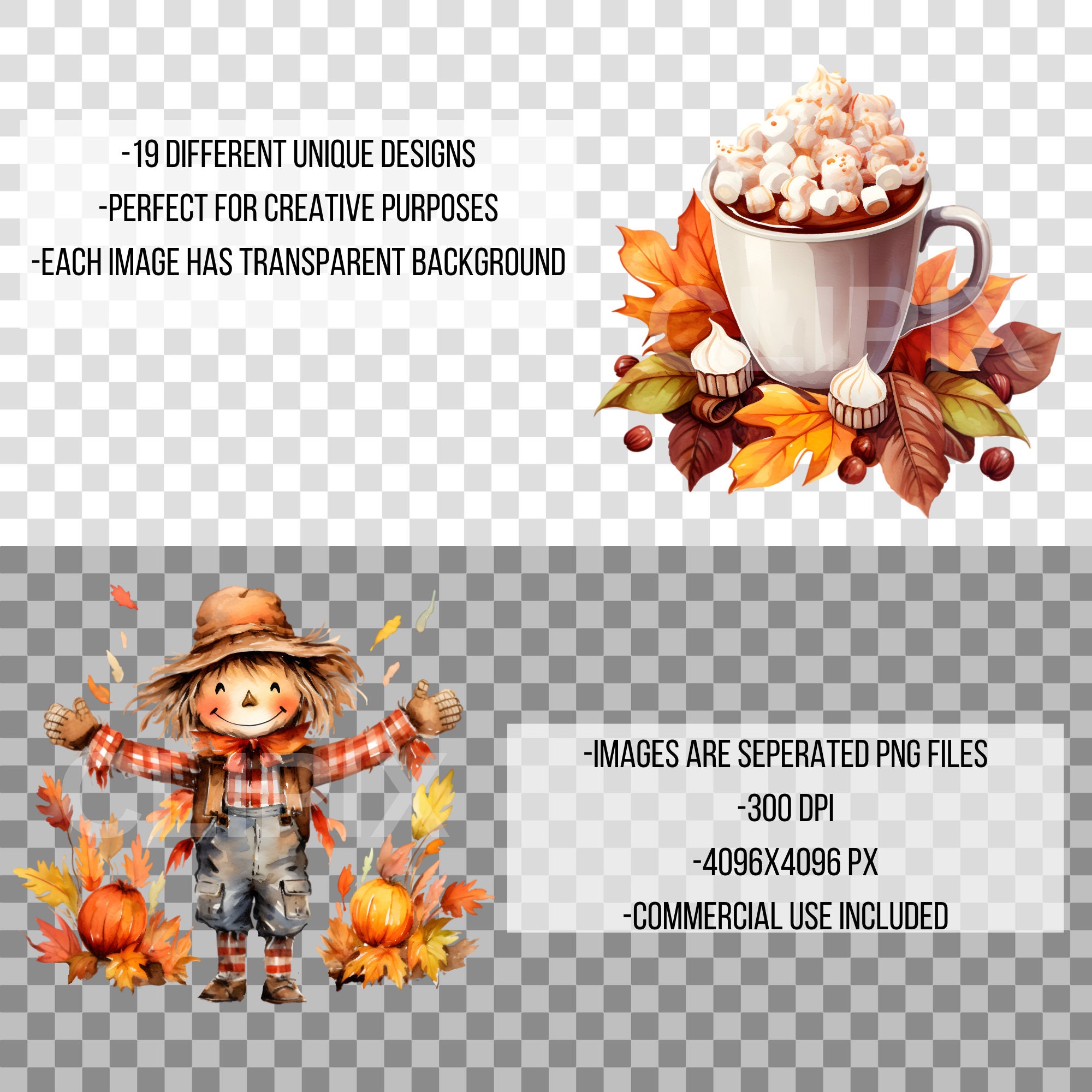 Autumn Dream Clipart Pack, Autumun Png, Cozy Autumn Png, Fall Clipart ...