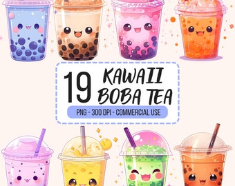 Kawaii Drinks Clipart Pack , Drink Clipart , Cute Drinks Png , Kawaii ...