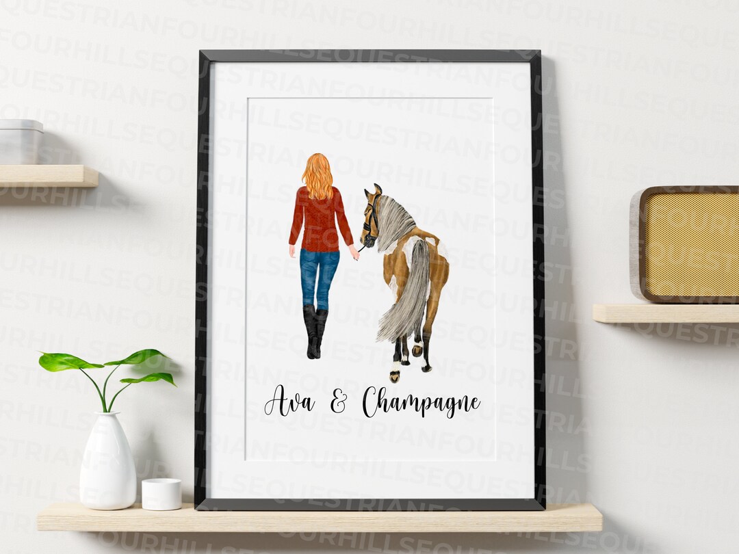 Printed Walking Horse & Rider Poster - Etsy