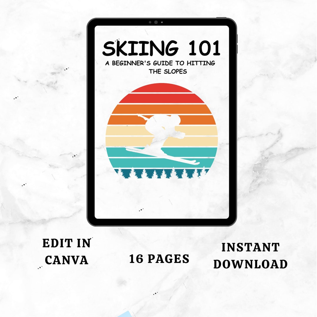 Editable Skiing Template, Skiing 101 Guide and Booklet, Downloadable ...