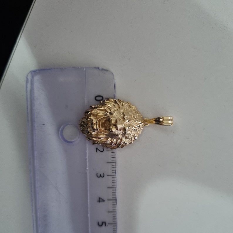 Gold Lion Pendant, Lion of Judah Men Pendant, African Safari Pendant ...