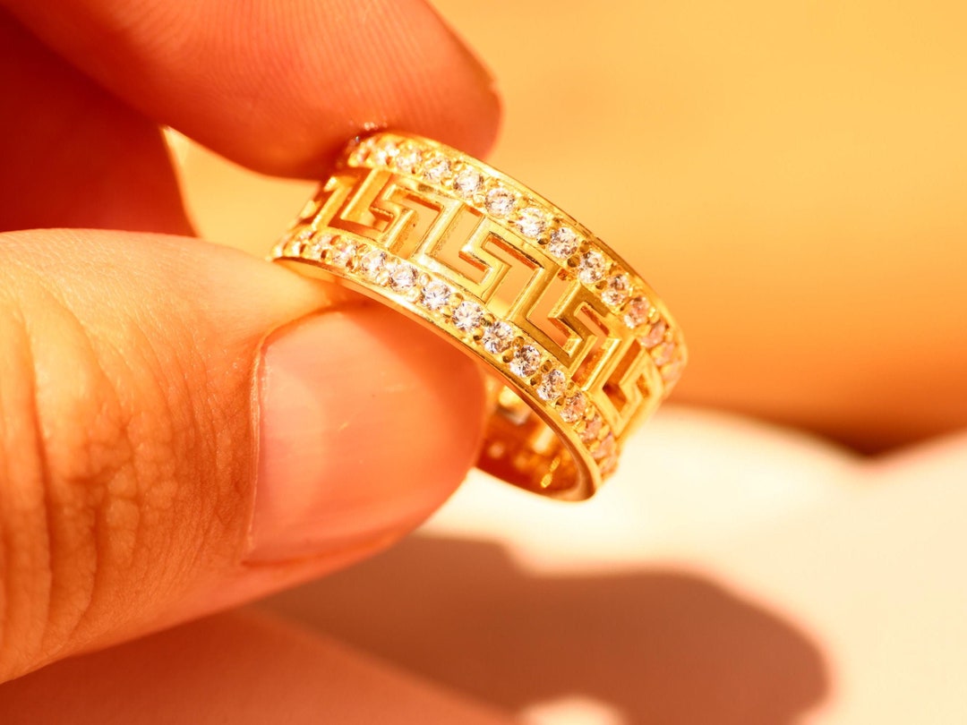 Greek Infinity Pattern Key Band Ring, 925 Sterling Silver Ring, Greek ...