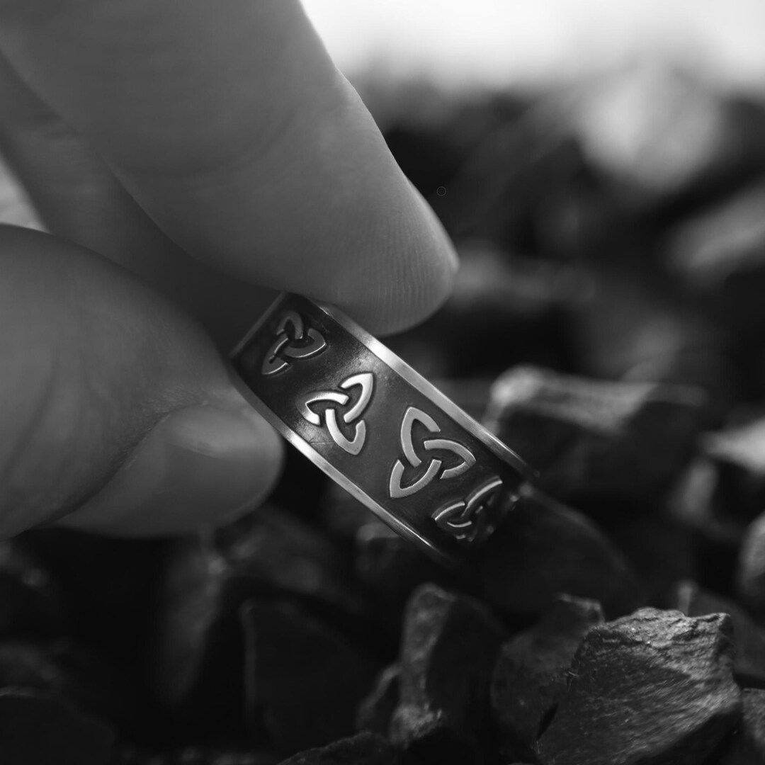 Trinity Celtic Knot, Trinity Symbol, 925 Silver Band Ring, the ...