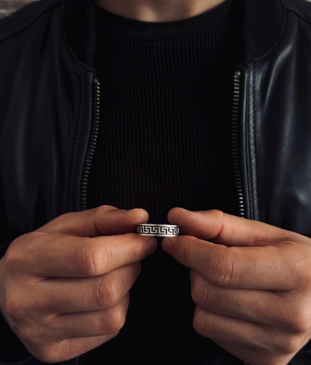 Greek Infinity Ring, Pattern Key Ring, 925 Silver Ring, Greek Key ...