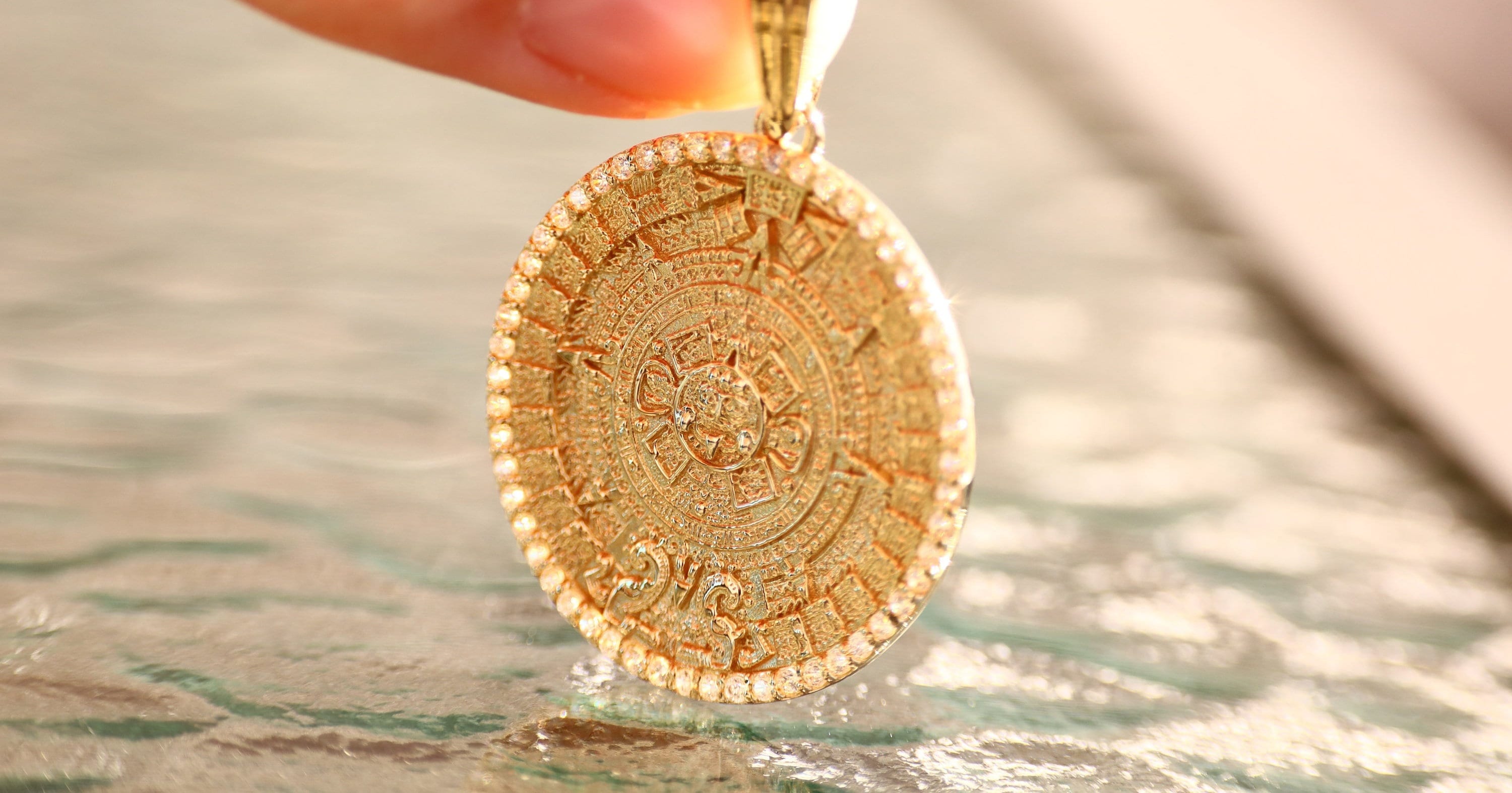 Mayan Calendar Pendant, Best Friend Necklace, Mexican Aztec Calendar ...