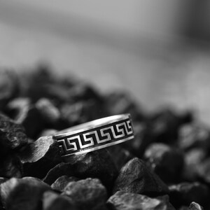 Greek Infinity Ring, Pattern Key Ring, 925 Silver Ring, Greek Key ...