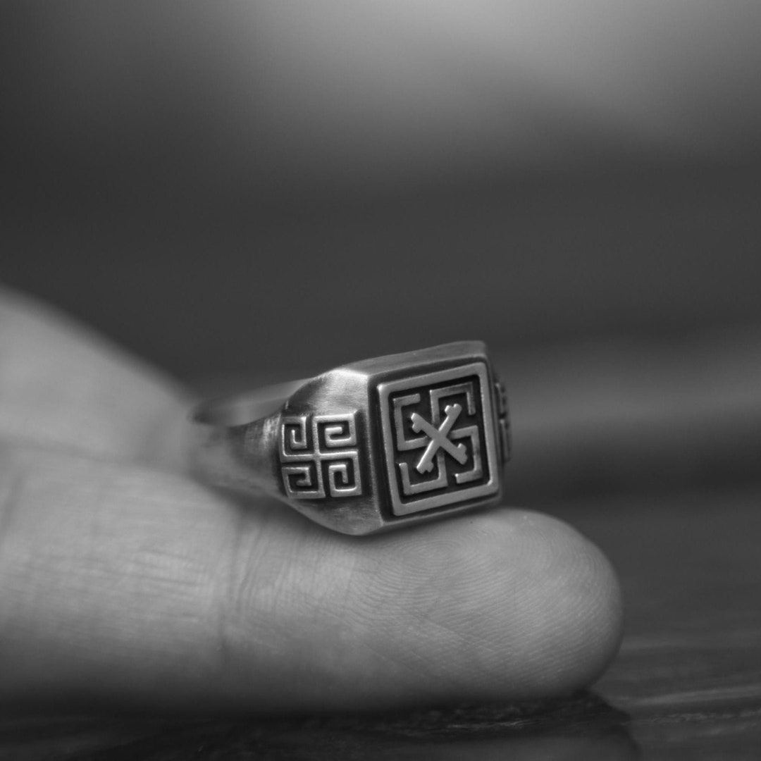 Greek Infinity Pattern Key Band Ring, 925 Sterling Silver Ring, Greek ...