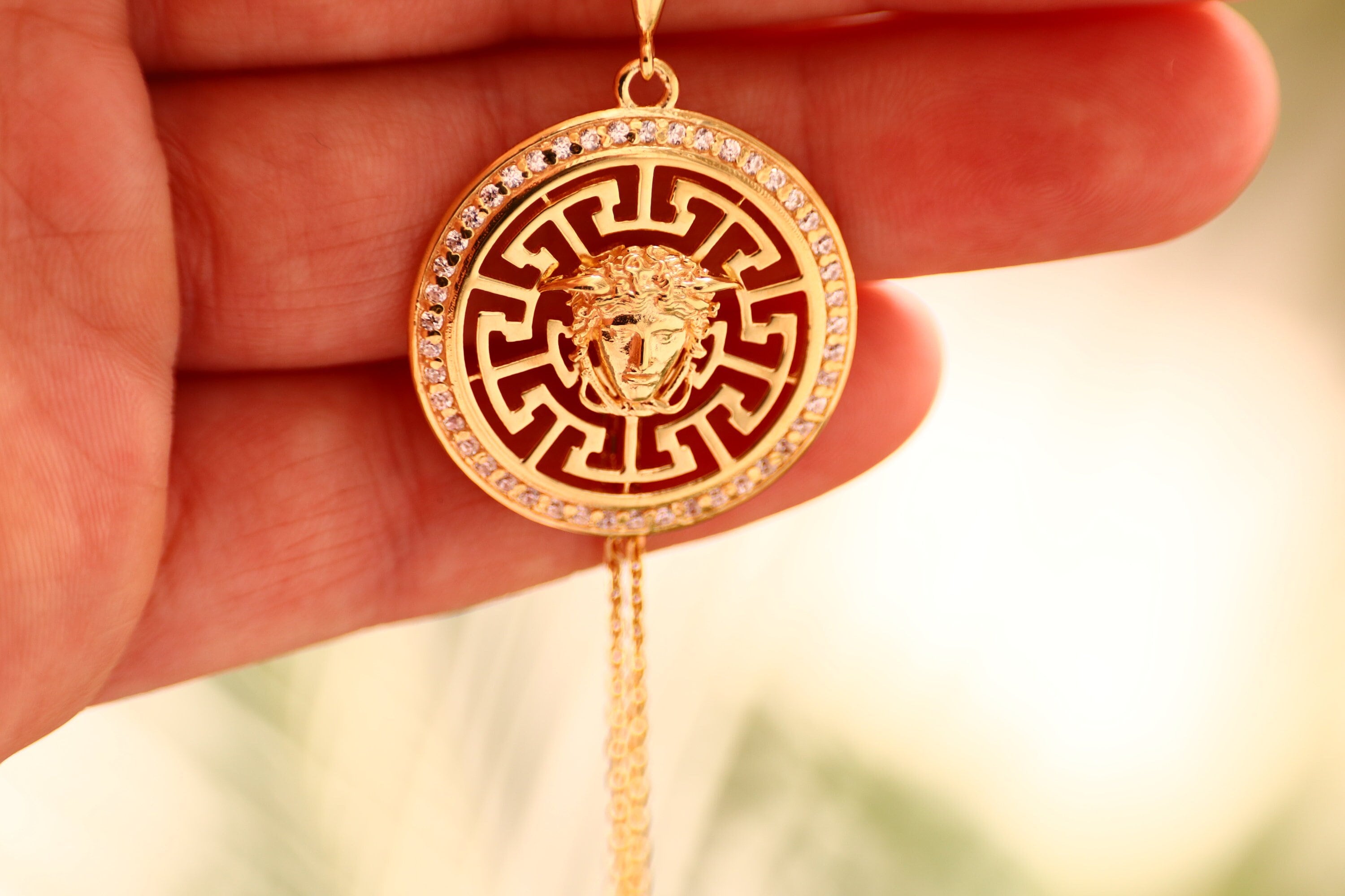 Medusa Pendant, Greek Mythology, Best Friend Necklace, Gold Pendant ...