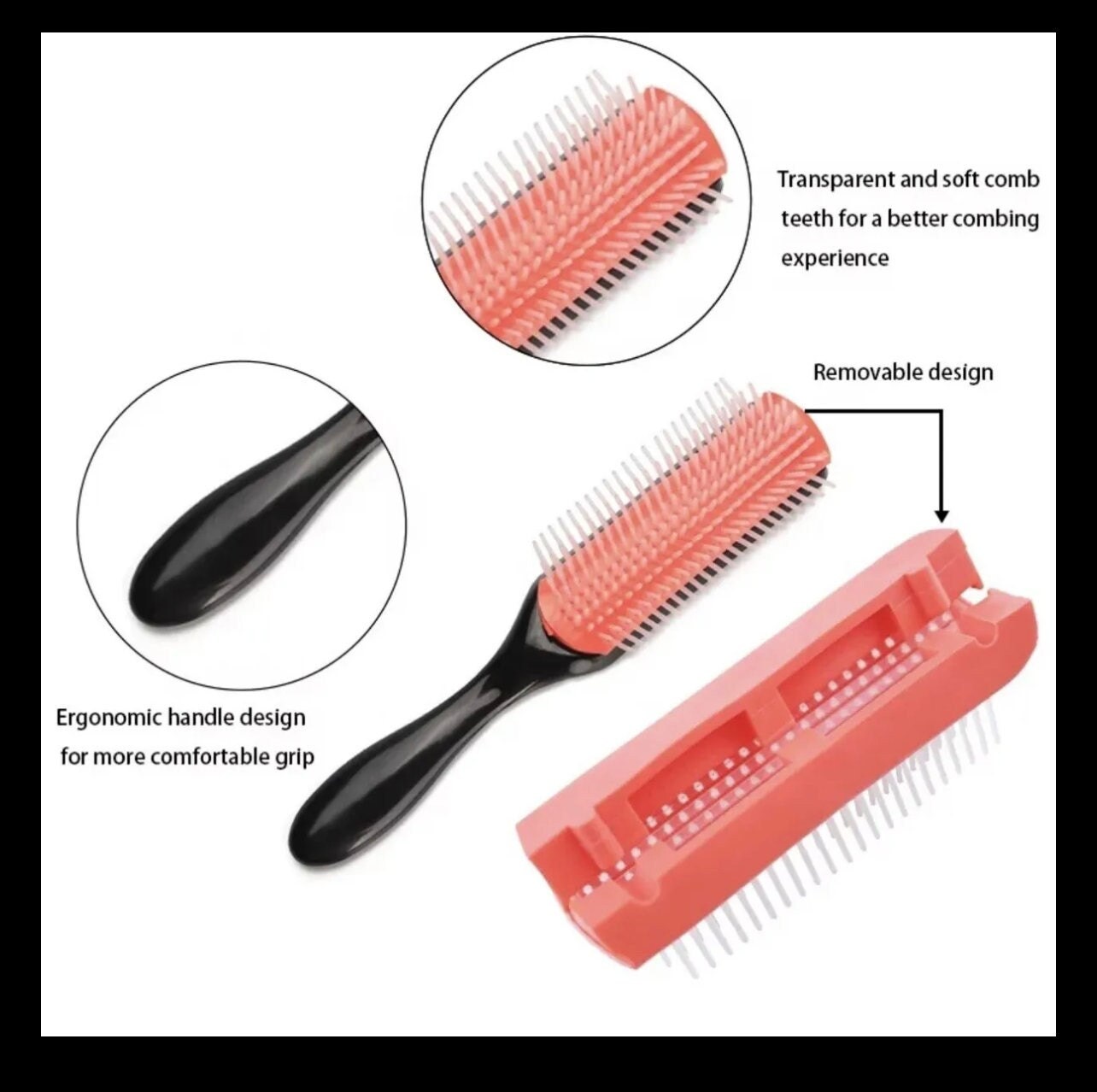 Denman Style Classic Styling Brush Hair Brush for Separating, and ...