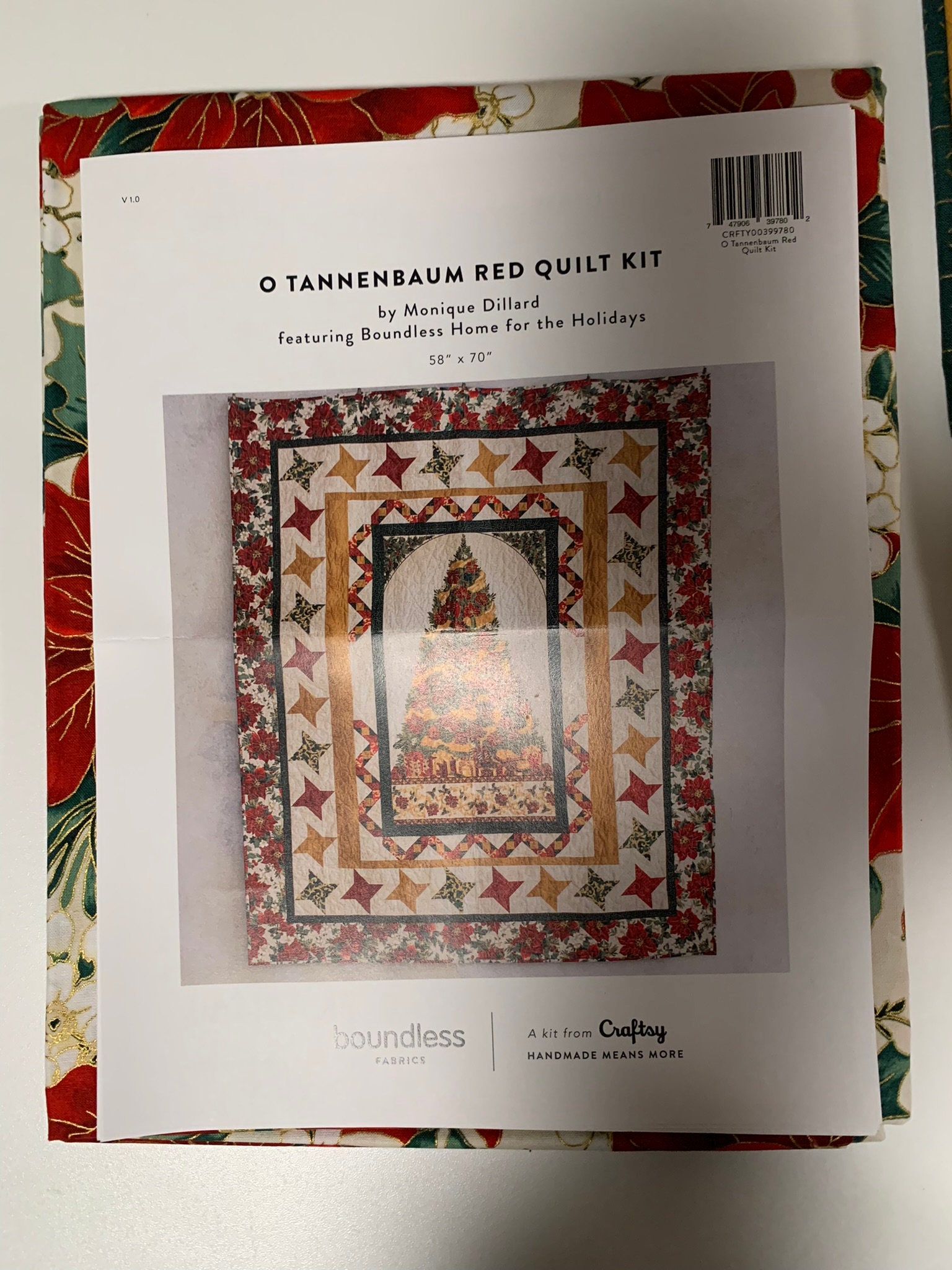 O Tannenbaum 58 X 70 Quilt Kit Designed by Monique Dillard Featuring ...