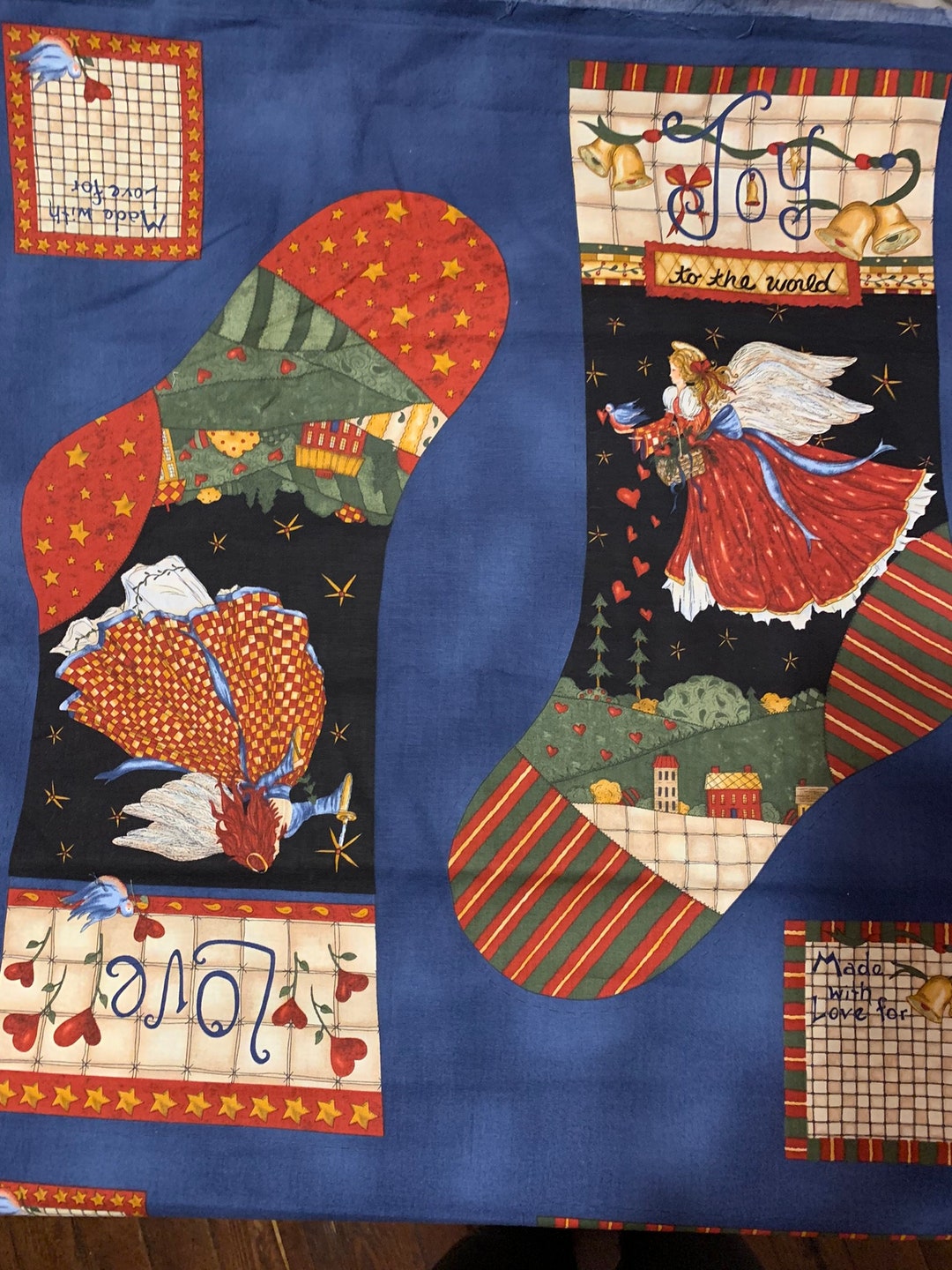 Angels Watching Over Me by Robin Betterley Stocking Panel - Etsy