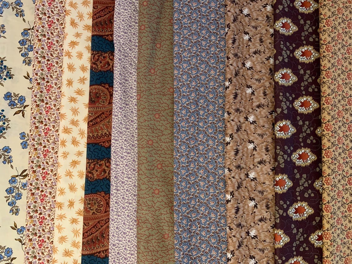 10 Civil War Reproduction Fat Quarters First Anniversary Special - Etsy
