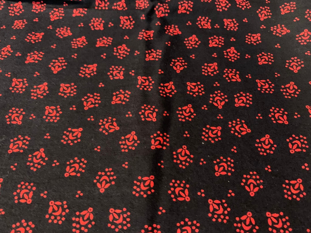 Callie's Basics by Kaye England for SSI Black With Red Fat Quarter - Etsy