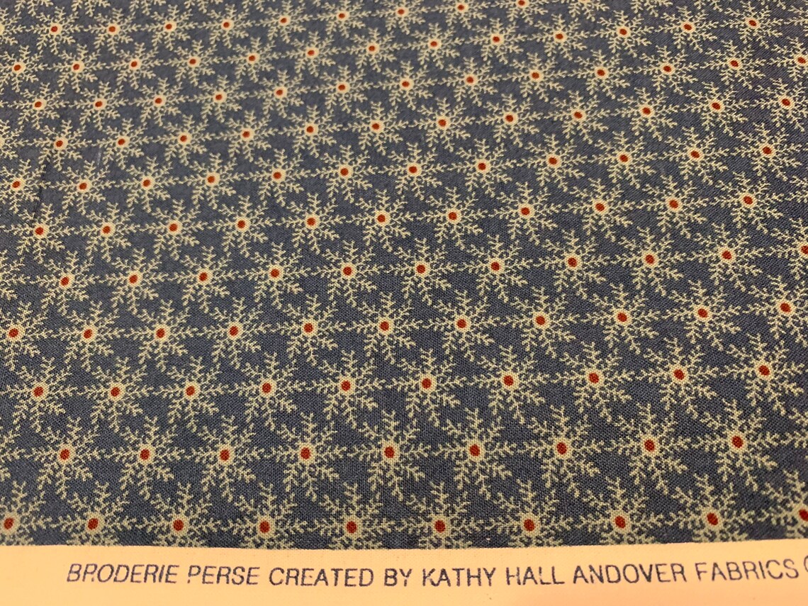 Broderie Perse Created by Kathy Hall Andover Fabrics Teal Fat Quarter - Etsy