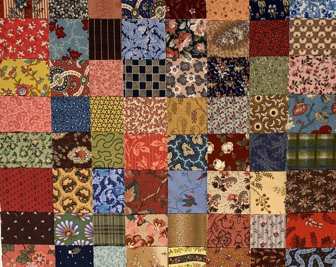 1800's Reproduction Fabrics 5" Squares - Medium/darks - 60 Different - Etsy