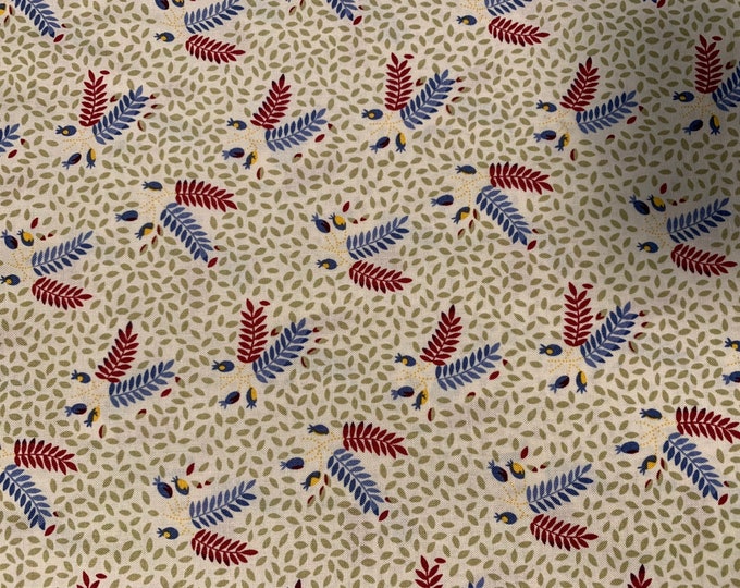 Dargate Botanicals Circa 1830 by Margo Krager Red and Blue Ferns by the ...