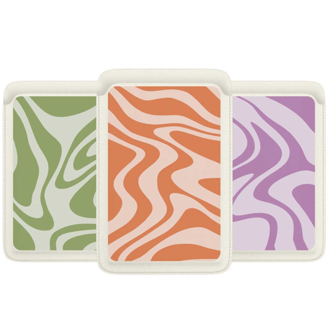 Wavy Pattern Wallet for Magsafe Magnetic Leather Abstract - Etsy