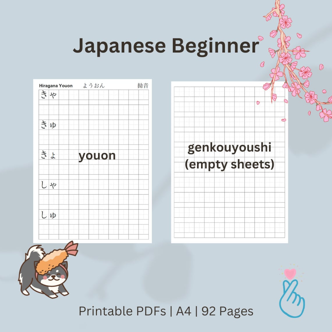 Japanese Hiragana for Beginners | Writing Practice Exercise Book ...