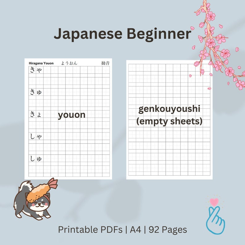 Japanese Hiragana for Beginners | Writing Practice Exercise Book ...