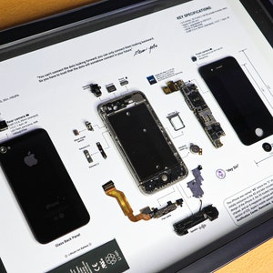 IPhone 4S Framed Teardown Template - Etsy