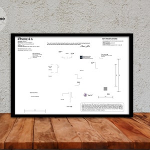 IPhone 4S Framed Teardown Template - Etsy