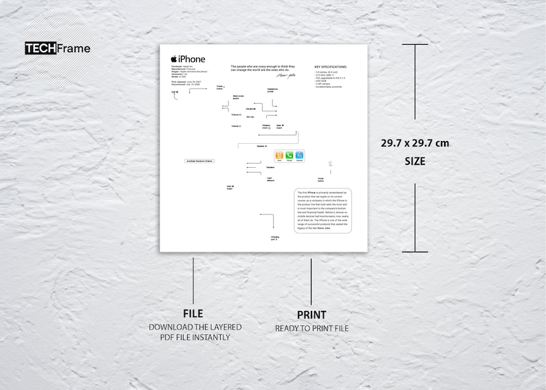 IPhone 2G (1st Gen) Framed Teardown Template - Etsy