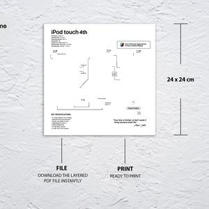 Ipod Touch 4th Generation Framed Teardown Template - Etsy